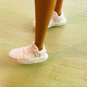 Mattel | Toys | Mattel Doll Shoes White Sneakers Trainers 25 Flat Feet ...